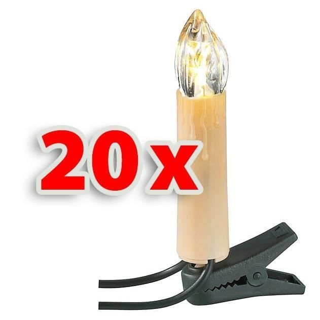 Guirlande de 20 bougies à LED pour sapin de Noël - Cdiscount Maison