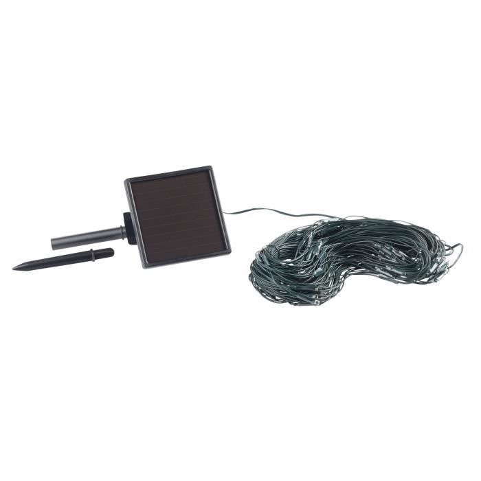 Filet lumineux solaire - LUNARTEC - 144 LED blanc chaud - énergie ...