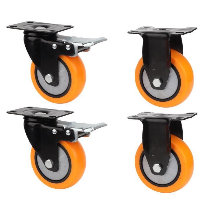 Roulettes industrielles - OMABETA - Lot de 4 - PVC - Silencieuses ...