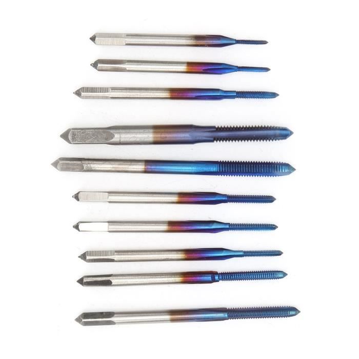 SALALIS Taraud à vis 10pcs Jeu de Tarauds à Vis Taraud de Machine à ...