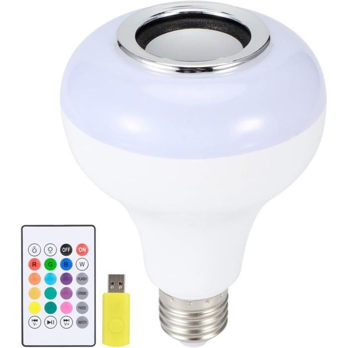 12W E26 Rgb Enceinte Sans Fil À Ampoule À Boule À Changement De Couleur ...