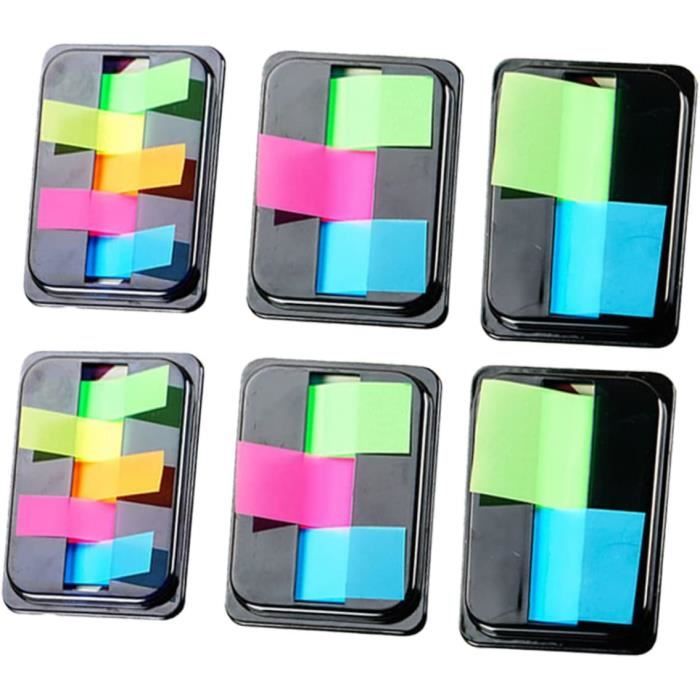 6 Boîtes D'Étiquettes Colorées Onglets De Notes Autocollantes Mini ...