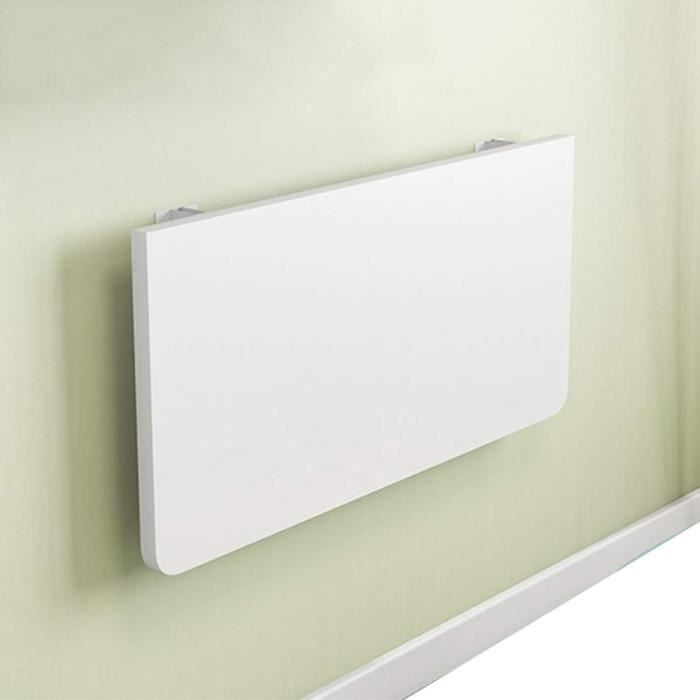 Table Murale Rabattable En Bois - TRAHOO - Pliant - Blanc - 30 cm ...
