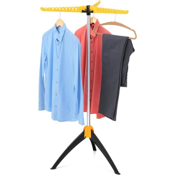 Elm, Séchoir À Linge Robuste, Support De Cintres Pliable Pour Vêtements À 3 Bras Intérieur Et ...