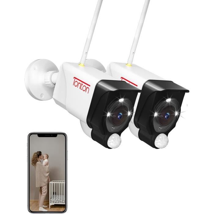 Lot De 2 Caméras De Vidéosurveillance Wifi 3 Mp En Plein Air ...