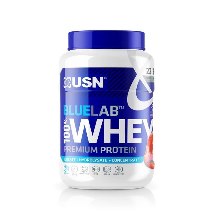 USN Blue Lab Whey Fraise USNUB02 - Bleu et blanc - 750 g - Cdiscount Sport
