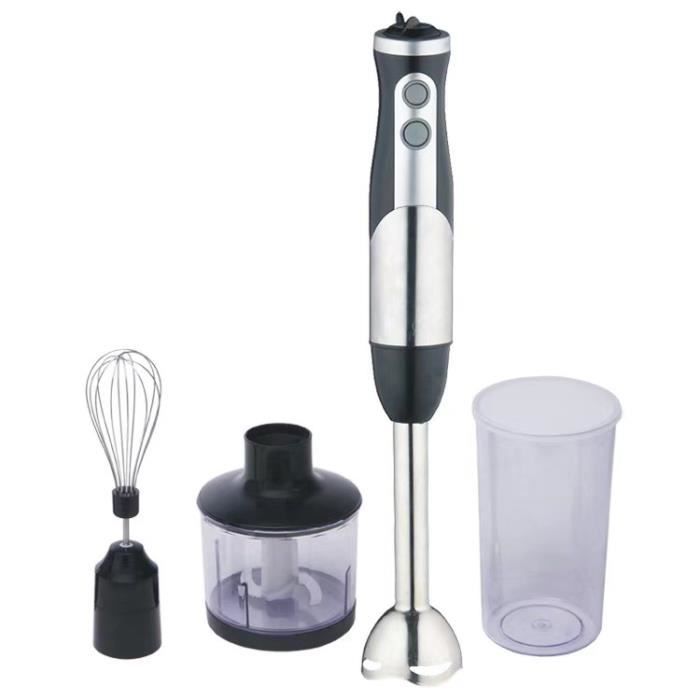 Mixeur Plongeant 4 en 1 - ZGEER - Noir - 800 Watts - 2 Vitesses - Acier ...