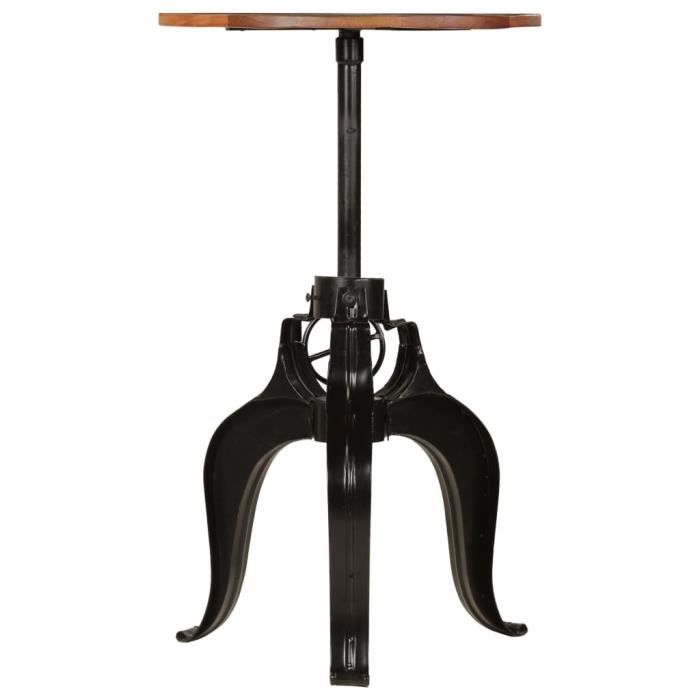 VidaXL Table de bar Bois de récupération massif 60 x (76-110) cm ...