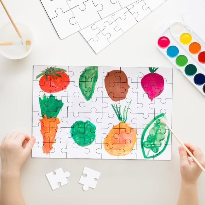 10 Feuilles de Puzzle par Sublimation, Puzzle Vierge, Puzzle à Peindre ...