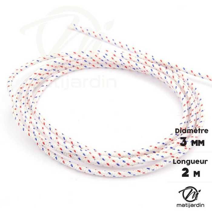 Corde de lanceur nylon Ø 3 mm x 2 m cordon 16 fuseaux - Cdiscount Beaux ...