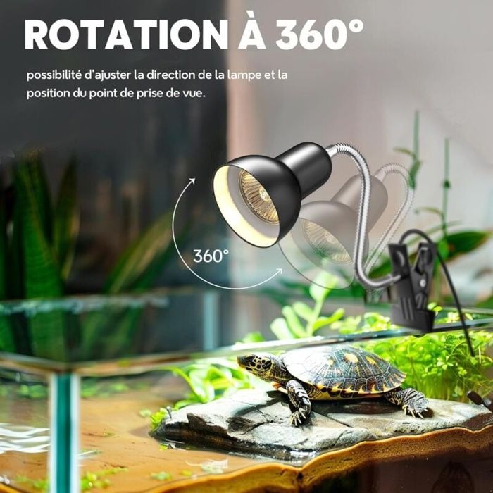 Lampe Chauffante Tortue,E27 Lampe Chauffante Terrarium avec ...