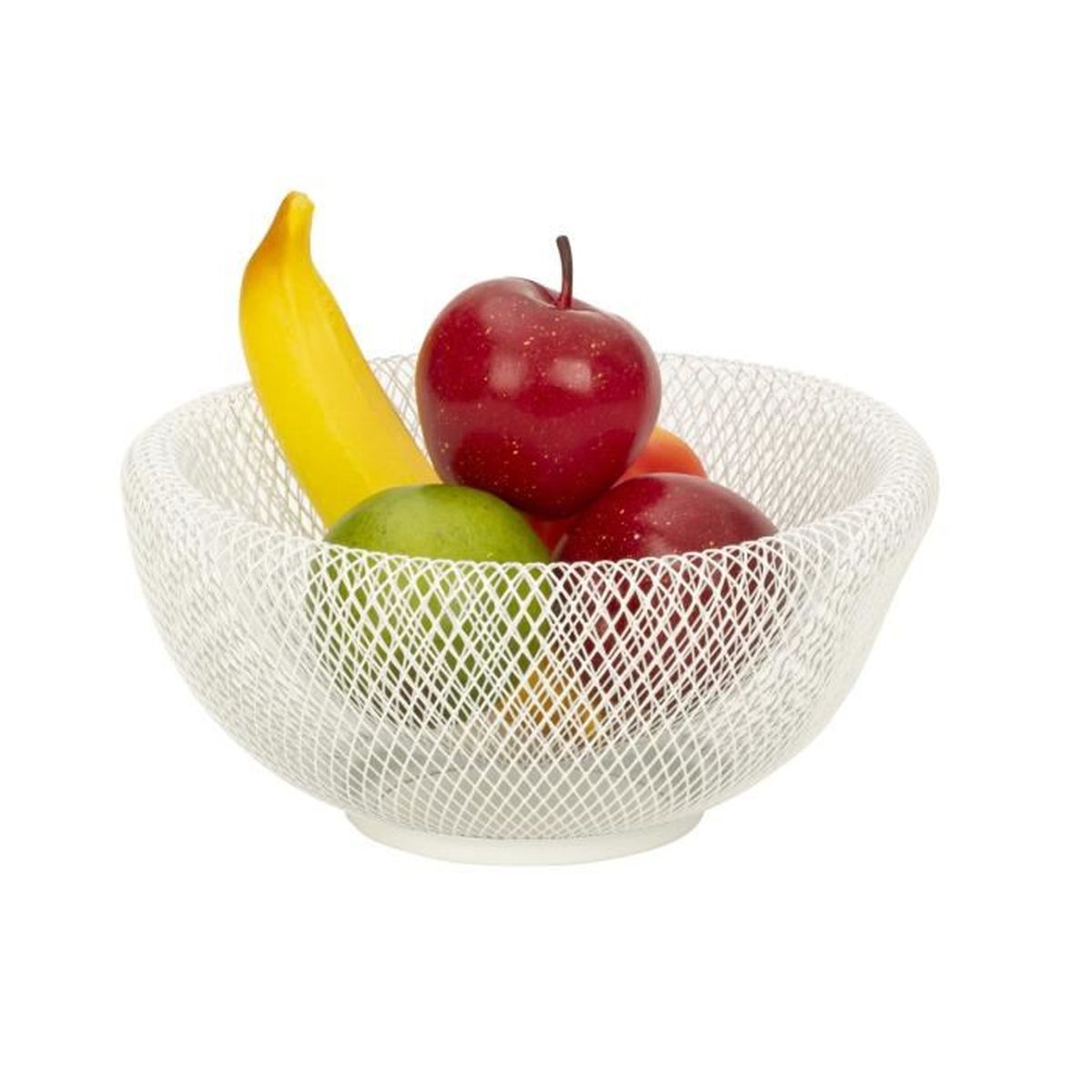 Corbeille à fruits moderne en métal, blanc, double paroi, panier de ...