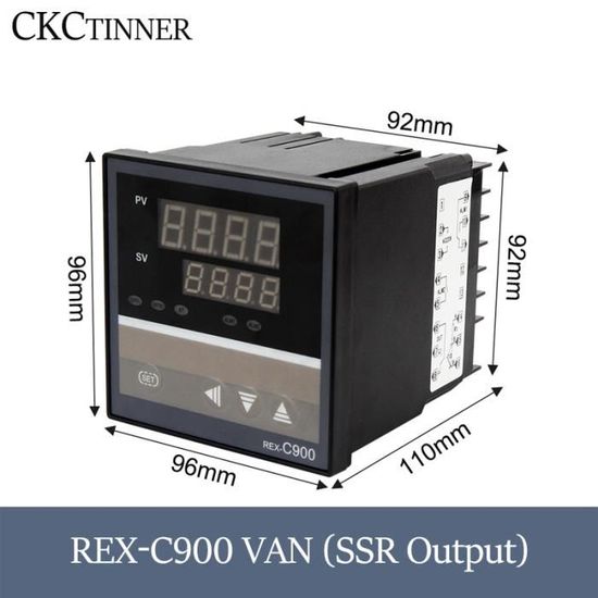 Thermostat d'ambiance,PID RKC Numérique intelligent Industriel contrôleur de température 220V ...