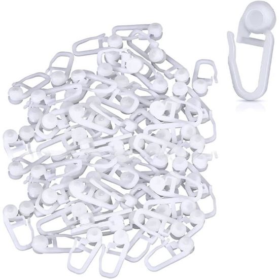 Crochets Rideaux Pour Rails,100 Pièces Rideau Roulette,Rouleaux à ...