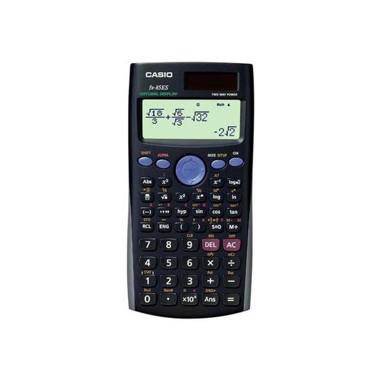 Casio FX85ES Calculatrice scientifique 10 chiffres + 2 exposants ...