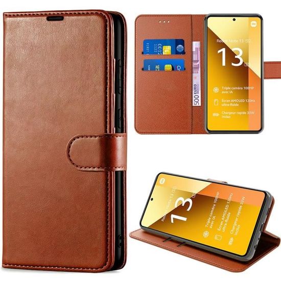 Coque pour Xiaomi Redmi Note 13 5G - MARQUE - Marron - Protection ...