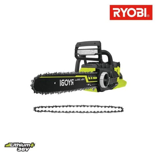 Pack RYOBI tronçonneuse 36V LithiumPlus RCS36B35HI - chaine 35cm RAC242 ...