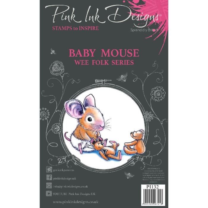 Set de tampons transparents A7 'Baby Mouse' de Pink Ink Design ...