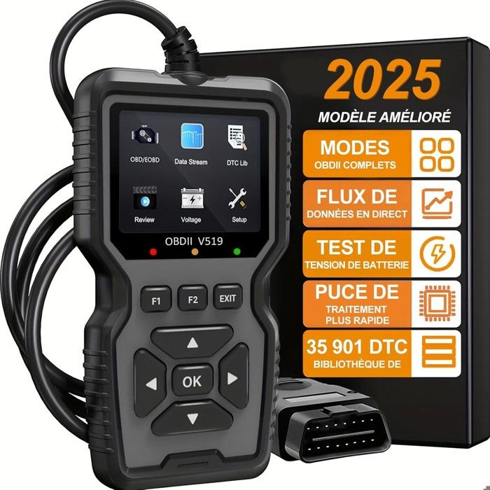Scanner OBD2 Diagnostic Voiture Complet Multimarque Lecteur Codes ...
