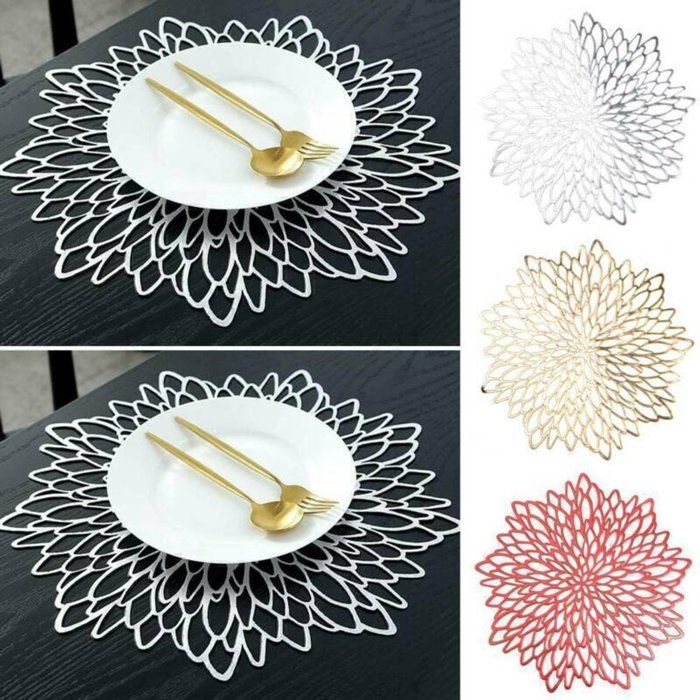 Sets de table ronds, napperons, décoration de mariage, restaurant ...
