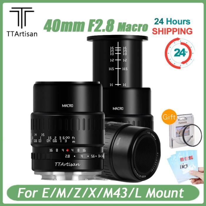 M43-Ttarartisan – objectif Macro 40mm f2.8 1:1 APS-C, pour Sony E Canon ...