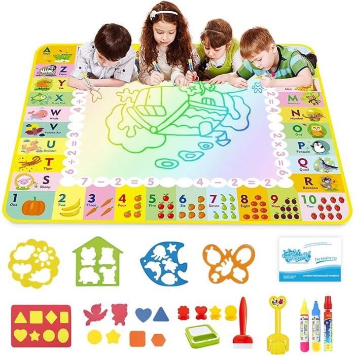 Tapis de dessin - ZGEER - Doodle Mat - 120 x 90 cm - Réutilisable - Non ...