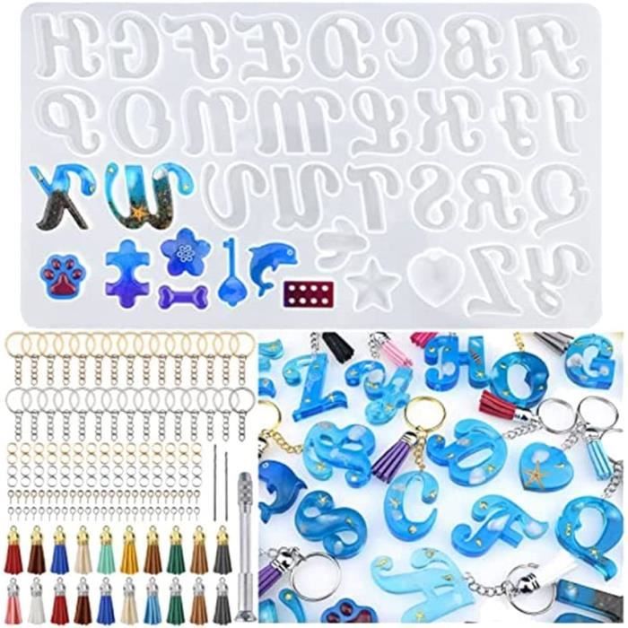Kit de Moules en RéSine Alphabet Inversé, Moules en Silicone pour ...