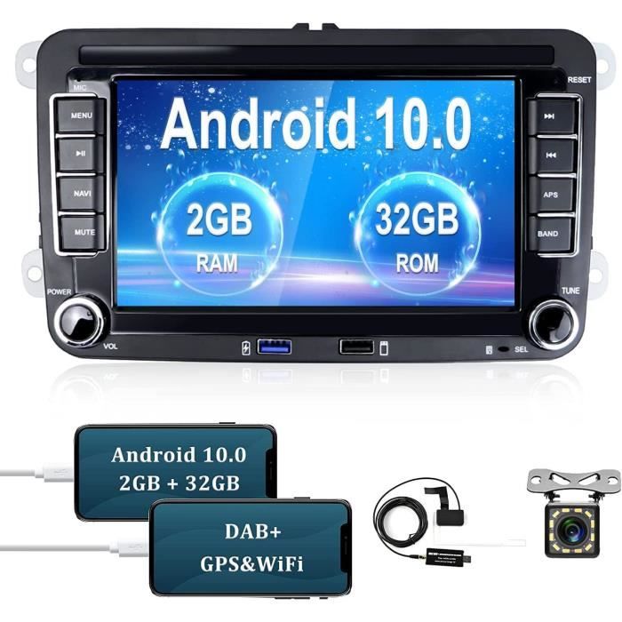 [2G+32G] Dab+ An oid Autoradio pour VW 7 Pouces Écran Tactile Capacitif ...