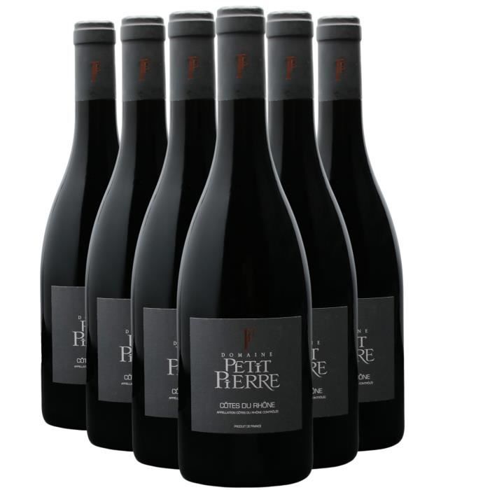 Côtes du Rhône Rouge 2020 - Bio - Lot de 6x75cl - Domaine Petit Pierre ...