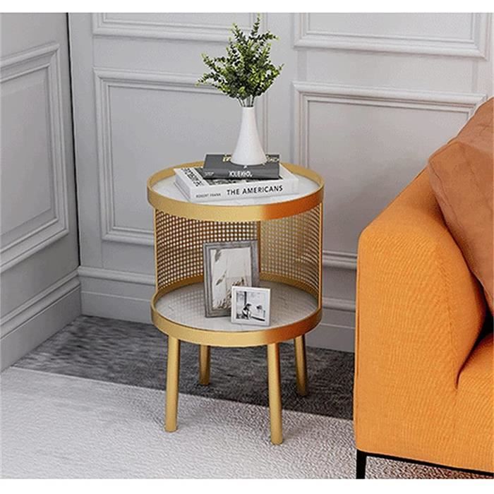 Table de Chevet en métal Blanc, Table de Chevet Simple, Petite Table de ...