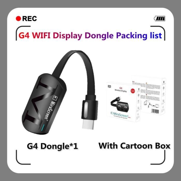 Récepteur-décodeur,Clé TV G4 récepteur Wifi DLNA Miracast Airplay ...