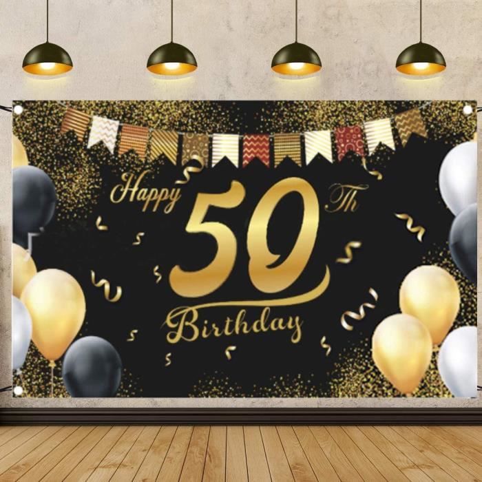 50 Ans Deco Anniversaire,Affiche Anniversaire 50 Ans,Bannière 50 Ans ...