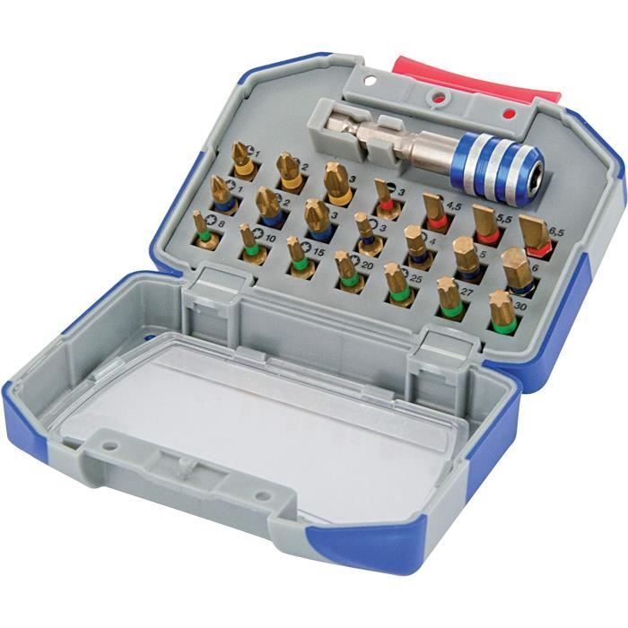 11521572003 Coffret 22Pcs D'Embouts De Vissage Torsion Tin, Contient 3 Pz, 3Ph, 7Tx, 4Hex, 4Fe ...
