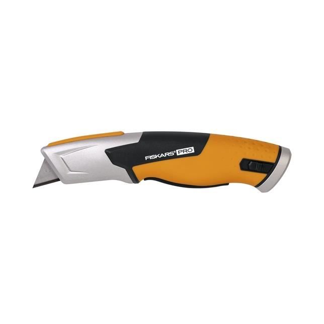 Cutter de sécurité - FISKARS - Pro - Lame retractable automatique ...