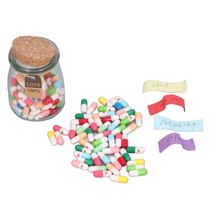 Gototop Lettres De Capsule 130pcs Lettres En Forme De Capsule Bouteille En Verre Romantique