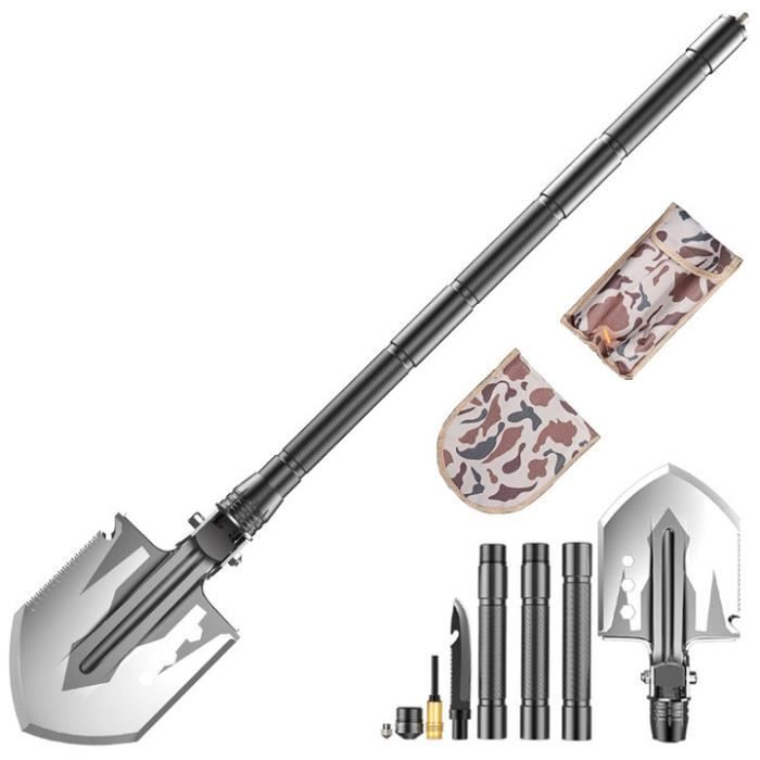 Pelle pliante tactique - PRUMYA - Multifonctionnelle - Acier au carbone ...