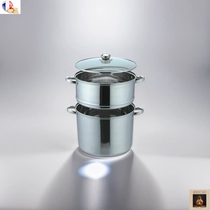 COUSCOUSSIER 6L ACIER INOXYDABLE -TRIPLE FOND INDUCTION, ELECTRIQUE ...