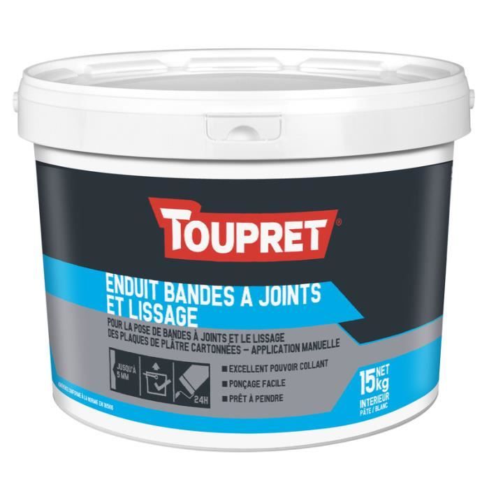 Enduit Bandes À Joints Lissage En Pâte Toupret 15Kg - Cdiscount Bricolage