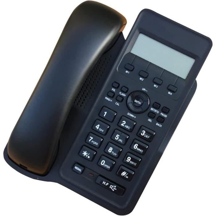 Téléphone Fixe - Téléphone Filaire De Bureau, Sonnerie Forte, Identification De L'Appelant, Pour ...