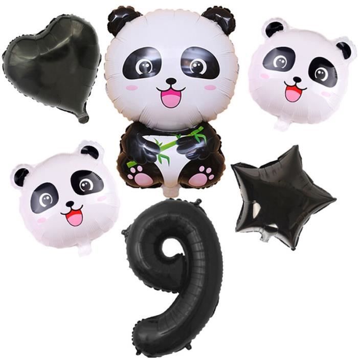 6pcs set 9 -Ballon en aluminium de Panda de dessin animé, trésor ...