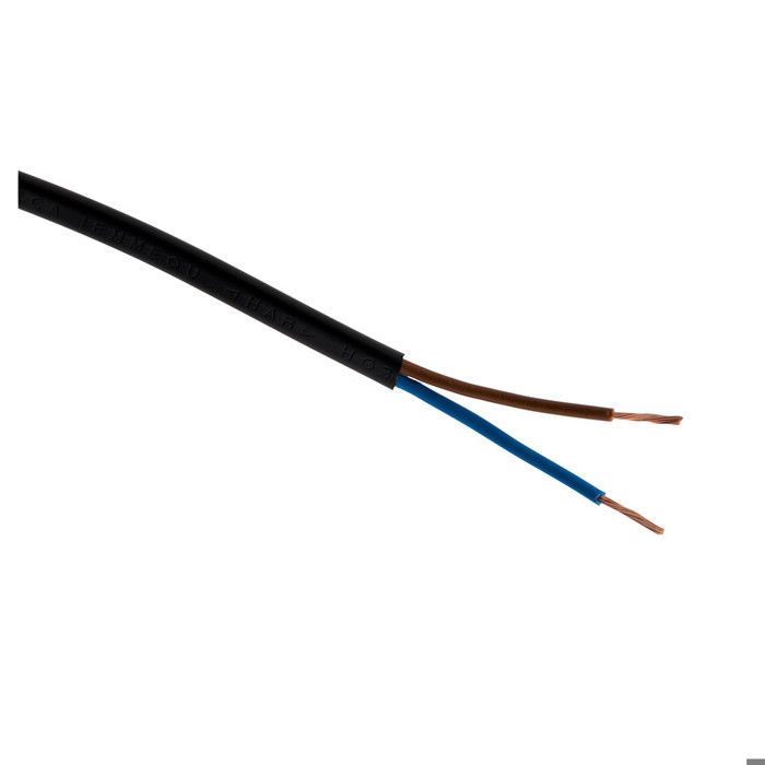 Câble d'alimentation électrique H03VVH2-F 2x0,75mm² - 10m - noir - Zenitech - Cdiscount Informatique