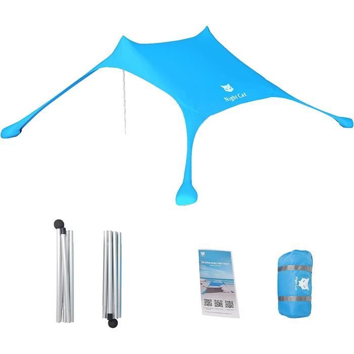 Tente Abris de Plage UPF 50+ UV Protection avec Sacs de Sable Ancres ...