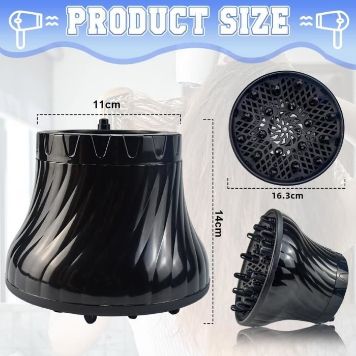 Ehskzjh Diffuseur Sèche-Cheveux, Diffuseur Cheveux Bouclés Universel ...