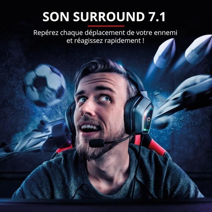 Gaming Gxt 450 Blizz Casque Gamer Pc Son Surround 7.1, Éclairage Rgb ...