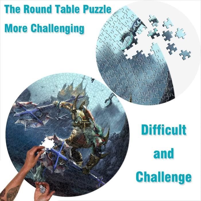 Puzzles 1000 Pièces World Of Warcraft Puzzle Rond Adultes Et Enfants ...