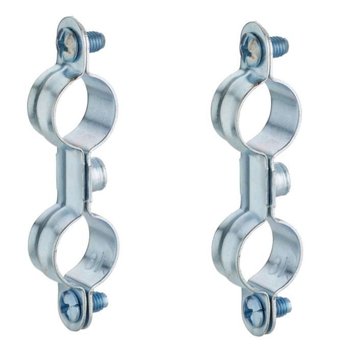 2x COLLIER DOUBLE DE FIXATION MURALE 12MM TUBE TUYAU CUIVRE MUR ...