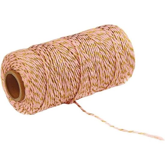 Corde En Coton 2 Mm,100 M Naturel Colorée Ficelle De Macramé Ficelle D ...