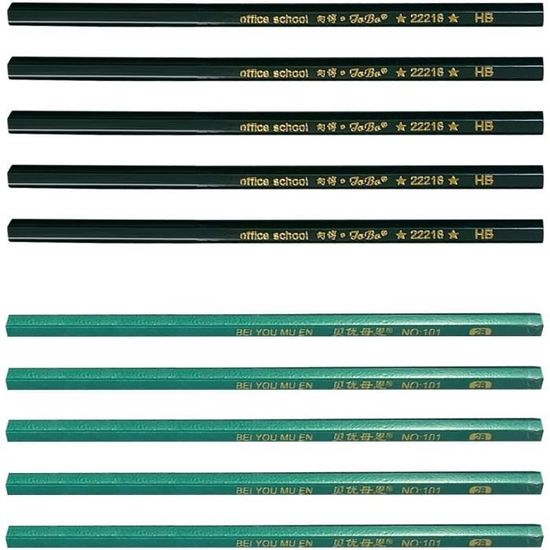 Crayon Graphite, Crayons de Dessin Professionnels Set, 10 Crayons ...