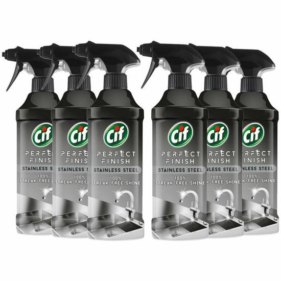 Cif Perfect Finish Shine Spray Stainless Steel Streak Free 6 Pack of 435ml - Cdiscount Au quotidien
