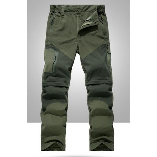 Pantalon Outdoor Homme Printemps ete Mince Sechage Rapide Convertible ...